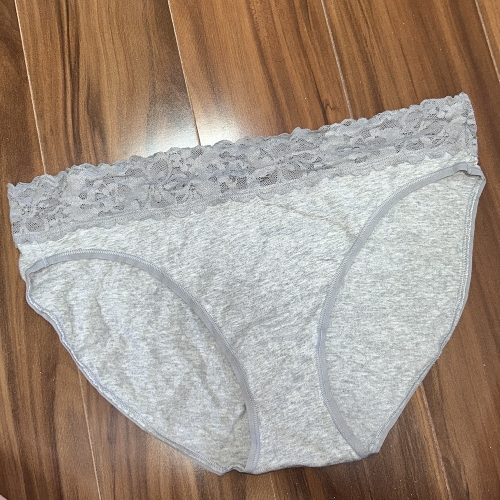 Large Victoria’s Secret High-Leg Brief Lace Band Grey… - Gem
